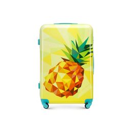 Wittchen Large suitcase and cosmetic case with printed pattern in Yellow | Gr.: onesize