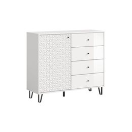 ebuy24 Sideboard Prisma Wei&szlig; 110 x 40 cm | Gr.: onesize