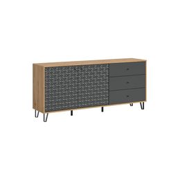ebuy24 Sideboard Prisma Anthrazit 169 x 40 cm | Gr.: onesize