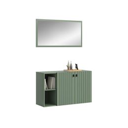 ebuy24 Garderobenm&ouml;bel Station Staubgr&uuml;n 106 x 37 cm | Gr.: onesize