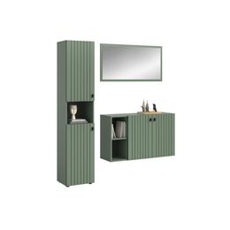 ebuy24 Garderobenm&ouml;bel Station Staubgr&uuml;n 161 x 37 cm | Gr.: onesize