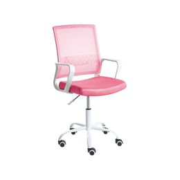 Beliani B&uuml;rostuhl EASE in Rosa/Wei&szlig; - (W) 54 x (H) 94 x (L) 54 cm | Gr.: onesize