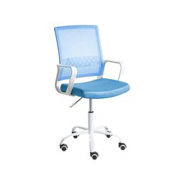 Beliani B&uuml;rostuhl EASE in Blau/Wei&szlig; - (W) 54 x (H) 94 x (L) 54 cm | Gr.: onesize