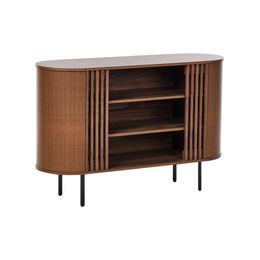 Beliani Sideboard TAROON in Braun/Schwarz - (W) 120 x (H) 80 x (L) 40 cm | Gr.: onesize