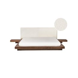 Beliani Wasserbett ZEN in Braun/Wei&szlig; - (W) 328 x (H) 86 x (L) 229 cm | Gr.: onesize