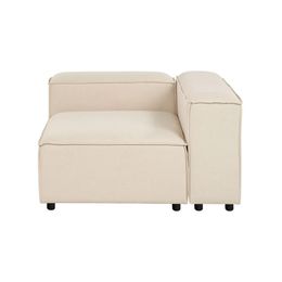 Beliani Sofaelement ARDAL in Beige/Schwarz - (W) 120 x (H) 68 x (L) 120 cm | Gr.: onesize