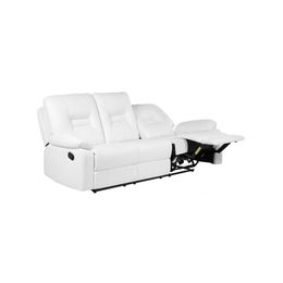 Beliani 3-Sitzer Sofa BERGEN in Wei&szlig; - (W) 204 x (H) 101 x (L) 73 cm | Gr.: onesize