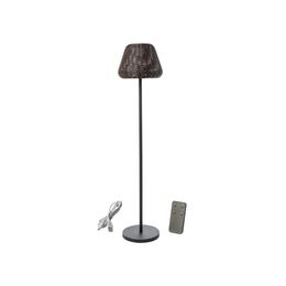 MARELIDA LED Garten Stehlampe in Rattanoptik dimmbar aufladbar Fernb. H: 150cm in braun | Gr.: onesize