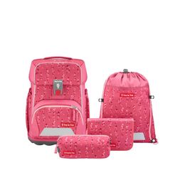 Step By Step Basis - Schulranzen Set 4tlg. (Green Grafics) in Pink Bubbles | Gr.: onesize