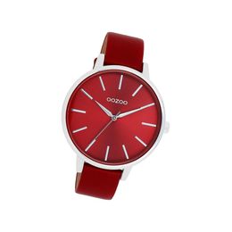 Analog-Armbanduhr Oozoo Timepieces rot gro&szlig; (ca. 42mm) | Gr.: onesize