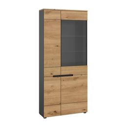 ebuy24 Vitrinenschrank Canu Eiche 190 x 37 cm | Gr.: onesize