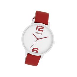 Analog-Armbanduhr Oozoo Timepieces rot mittel (ca. 38mm) | Gr.: onesize