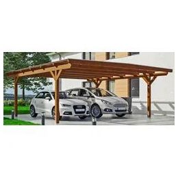 Skan Holz Doppelcarport SKANHOLZ "Odenwald", braun, B/H/T: 220cm x, Carports