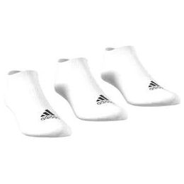 Funktionssocken Adidas PERFORMANCE "THIN AND LIGHT NOSHOW SOCKEN, 3 PAAR", Damen, Gr. XL (46/48), schwarz-wei&szlig; (wei&szlig;, schwarz), Obermaterial: 57% Baumwolle, 37% Polyester, 3% Elastodien, 2% Elasthan, 1% Nylon, Socken