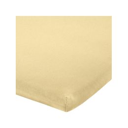 REDBEST Single-Jersey Topper-Spannbettlaken Denver in hellgelb | Gr.: 90x190 cm - 100x200 cm