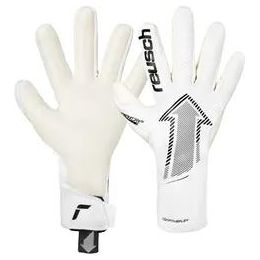 Torwarthandschuhe Reusch "Fastgrip Gold X", Damen, Gr. 9.5, wei&szlig;, 55% Elastodien, 36% Polyester, 6% Polyurethan, 3% Polyamid, unifarben, Handschuhe, mit Hybrid Negative Cut