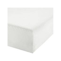 REDBEST Single-Jersey Boxspring-Spannbettlaken Denver in wei&szlig; | Gr.: 180x200 cm - 200x200 cm