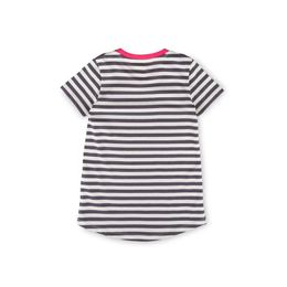 Sigikid Pyjama Nachtw&auml;sche in Pink/Schwarz-wei&szlig; gestreift | Gr.: 110