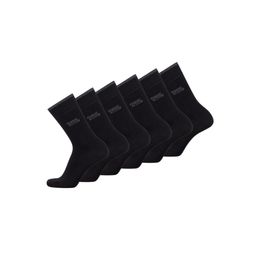 Camel Active 6 Paar Basic Socken aus biologischer Baumwolle &ndash; Schwarz, Grau und Blau in Schwarz | Gr.: 39-42