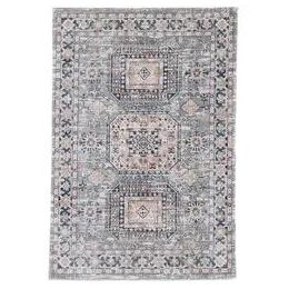 Teppich CarpetFine "Omen_3", grau, B:120cm H:3mm L:170cm, Polypropylen (PP), Teppiche, Teppich, Orient Vintage Look, Wohnzimmer
