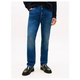Straight-Jeans Tommy Hilfiger "DENTON Slim Straight Fit", Herren, Gr. 33, L&auml;nge 34, james blau, Denim/Jeans, Obermaterial: 99% Baumwolle, 1% Elasthan, straight fit lang, Jeans Straight-Jeans