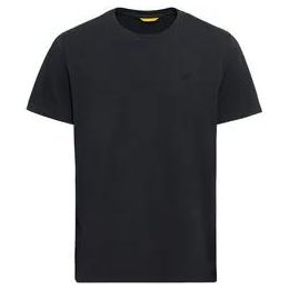 T-Shirt Camel Active, Herren, Gr. S, grau (asphalt), Jersey, Obermaterial: 100% Baumwolle, bestickt, unifarben, regular fit normal, Rundhals, Shirts T-Shirt, mit Rundhalsausschnitt, Topseller
