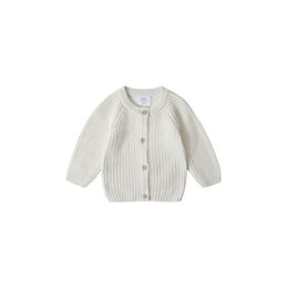 Stellou & friends Gerippter Strick-Cardigan in white | Gr.: 98/104