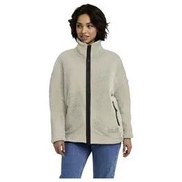 Pl&uuml;schjacke Jack Wolfskin "STONE LITE JKT W", Damen, Gr. L, beige (pale sand), Obermaterial: 100% Polyester, normal, Jacken, f&uuml;r Outdoor-Aktivit&auml;ten, windabweisend, atmungsaktiv