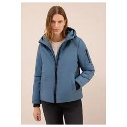 Outdoorjacke Cecil, Damen, Gr. XL (44), moonstone blau, Stoff, Obermaterial: 100% Polyester; Futter: 100% Polyester; F&uuml;llung: 100% Polyester, unifarben, normal normal, ohne Ausschnitt, elastischer Bund, Jacken Outdoorjacke, mit Kapuze