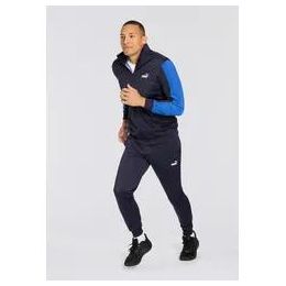 Trainingsanzug Puma "SPORT POLY SUIT", Herren, Gr. L, blau (new navy), Trikot, Obermaterial: 100% Polyester, regular fit, Sportanz&uuml;ge Trainingsanzug, ohne Kapuze, aus Trikot-Material