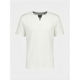 KOROSHI Henley shirt struktur in wei&szlig; | Gr.: M