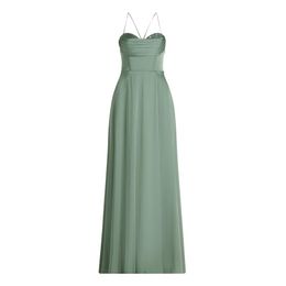 Vera Mont Abendkleid mit Wasserfallausschnitt in Foggy Green | Gr.: 40