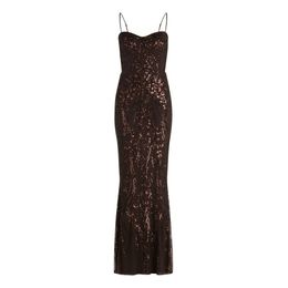 Vera Mont Abendkleid mit Pailletten in Dark Maroon | Gr.: 40