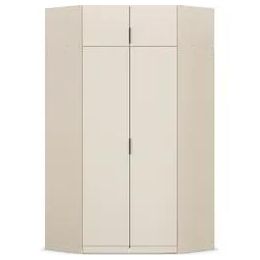 Kleiderschrank Rauch "Eckschrank Schrank Ankleidezimmer Schlafzimmer Garderobe LAGOA", beige (champagner), B:117cm H:235cm T:117cm, Holzwerkstoff, Schr&auml;nke, Kleiderschrank, voll ausgestattet viel Stauraum, optional mit Aufsatz MADE IN GERMANY