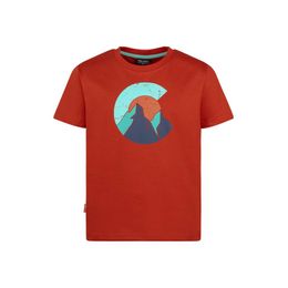 Trollkids Funktionsshirt Halsafjord in red clay/mystic blue | Gr.: 152