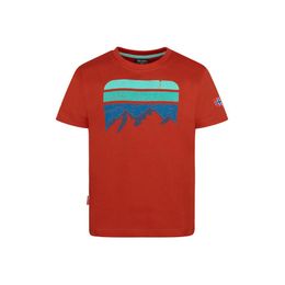Trollkids Funktionsshirt Falketind T in red clay/mystic blue | Gr.: 110