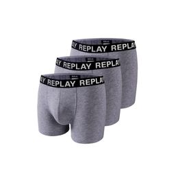 Replay Boxershorts 3er Pack in grau | Gr.: L