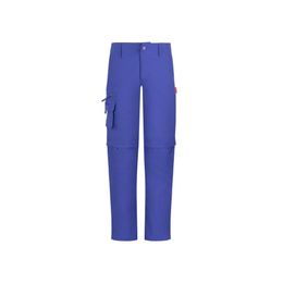Trollkids Zipp-Off-Trekkinghose Slim Fit Oppland in glow blue | Gr.: 140