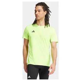 Laufshirt Adidas PERFORMANCE "ADIZERO E TEE", Herren, Gr. S, gr&uuml;n (lucid lemon), Obermaterial: 100% Polyester, normal, Rundhals, Shirts Laufshirt