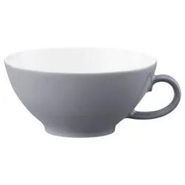 Tasse Seltmann Weiden "Life Fashion", wei&szlig; (elegant grau, wei&szlig;), B:8,9cm H:4,3cm &Oslash;:10,2cm, Porzellan, Trinkgef&auml;&szlig;e, Tasse, Teeobertasse 0,14 l