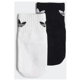 Sportsocken Adidas ORIGINALS "ANT SLIP SOCK", M&auml;dchen, Gr. M (22/24), schwarz-wei&szlig; (schwarz, wei&szlig;), Obermaterial: 65% Baumwolle, 31% Polyester, 3% Elasthan, 1% sonstige Fasern, Socken Sportsocken, f&uuml;r Kinder, mit rutschsicherer Sohle, sportlicher Stil