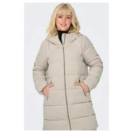 Steppjacke Only "ONLDOLLY LONG CORDUROY PUFFER OTW", Damen, Gr. XS, moonstruck detail:big wales, Cord, Obermaterial: 100% Polyester, unifarben, regular fit taillenbedeckt, Jacken Steppjacke, aus feinem Cordmaterial