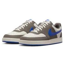Sneaker Nike SPORTSWEAR "Court Vision Low", Herren, Gr. 41, sail, hyper royal, cave stone, Synthetik, Schuhe Sneaker, inspiriert vom Design des Nike Air Force