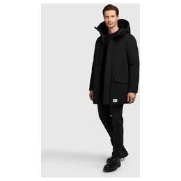 Kurzmantel Khujo "KIRK", Herren, Gr. M, schwarz, 65% Baumwolle, 35% Polyester, unifarben, regular fit h&uuml;ftlang, eingesetzt Rippb&uuml;ndchen mit Gummizug, M&auml;ntel Kurzmantel