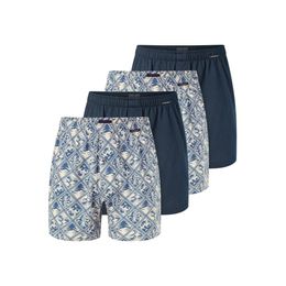 Schiesser Boxershorts Singel-Jersey in Dunkelblau / gelb | Gr.: XXL
