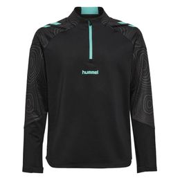 Hummel Halbrei&szlig;verschluss Sweatshirt Hmlblaze Kinder in BLACK/POOL BLUE | Gr.: 164