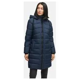 Winterjacke Marikoo "Kaltn&auml;schen", Damen, Gr. L, blau (navy), Obermaterial: 100% Polyester; Futter: 100% Polyester; Wattierung: 100% Polyester; &Auml;rmelfutter: 100% Polyester, Jacken Winterjacke, mit abnehmbarer Kapuze und hochschlie&szlig;endem Kragen