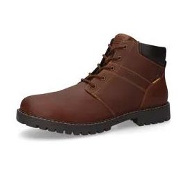 Winterboots Camel Active, Herren, Gr. 41, braun, Leder, Schuhe Winterboots, Schn&uuml;rstiefel mit Profilsohle und Warmfutter