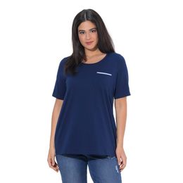 Ulla Popken Shirt in tintenblau | Gr.: 54-56