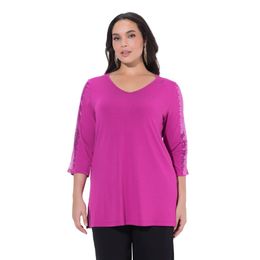 Ulla Popken Longshirt in orchidee | Gr.: 46-48